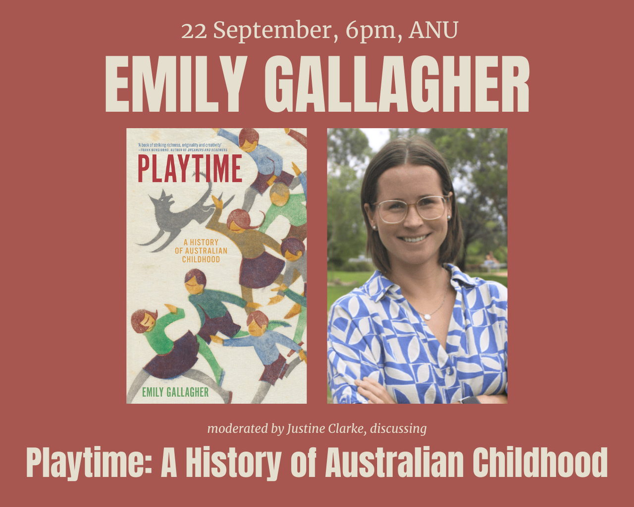 Book Launch of Playtime: A History of Australian Childhood by Emily Ga ...