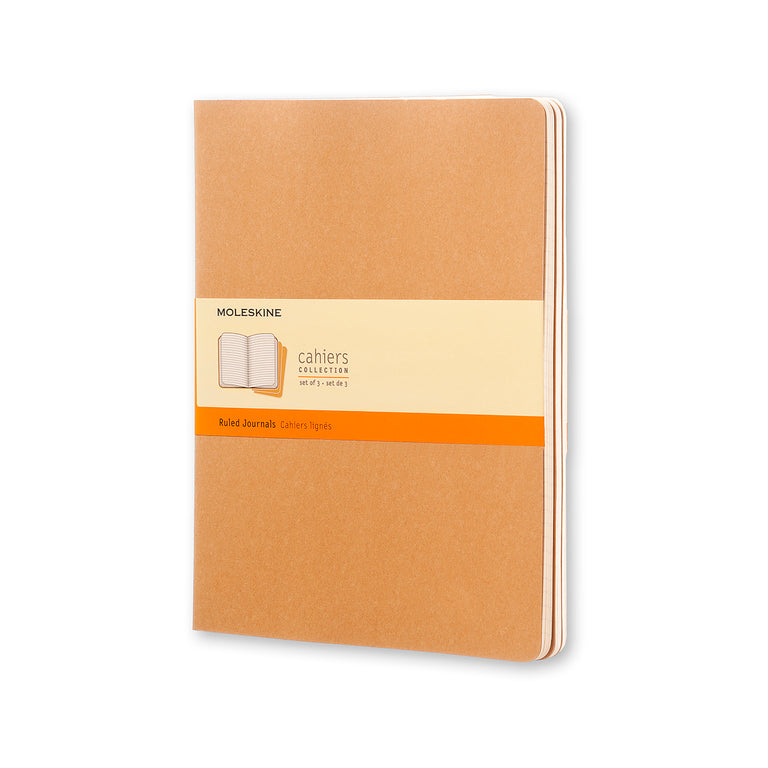 Cahier Notebook - Set of 3 - Ruled - Extra Large - Kraft from Moleskine ...