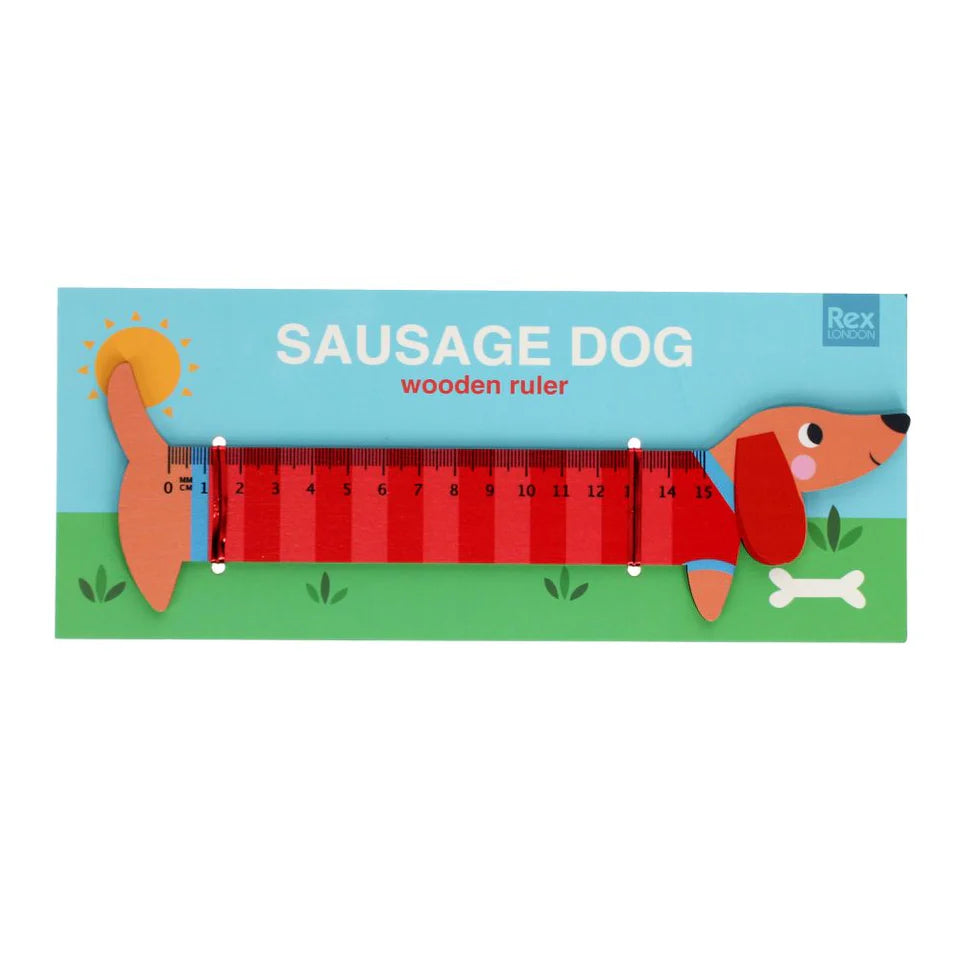 Sausage Dog | Wooden Ruler – Harry Hartog Bookseller