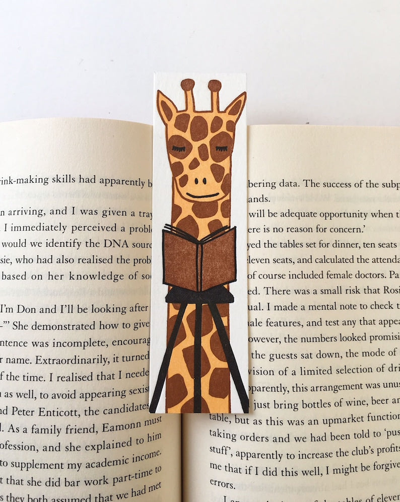 Giraffe bookmark from Little Paper House Press | Unique gifts and ...